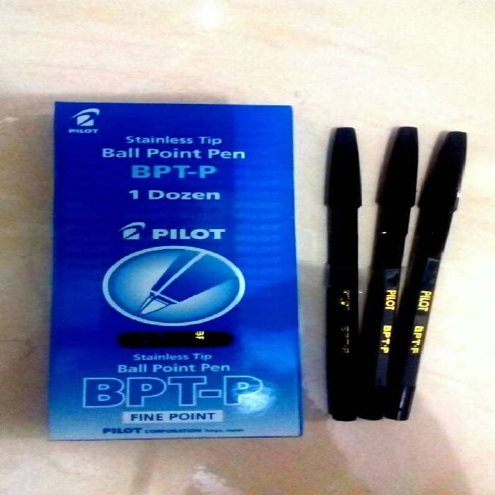 BALLPOINT PILOT BPT-P HITAM / PACK | Pulpen | Siplah Masmedia