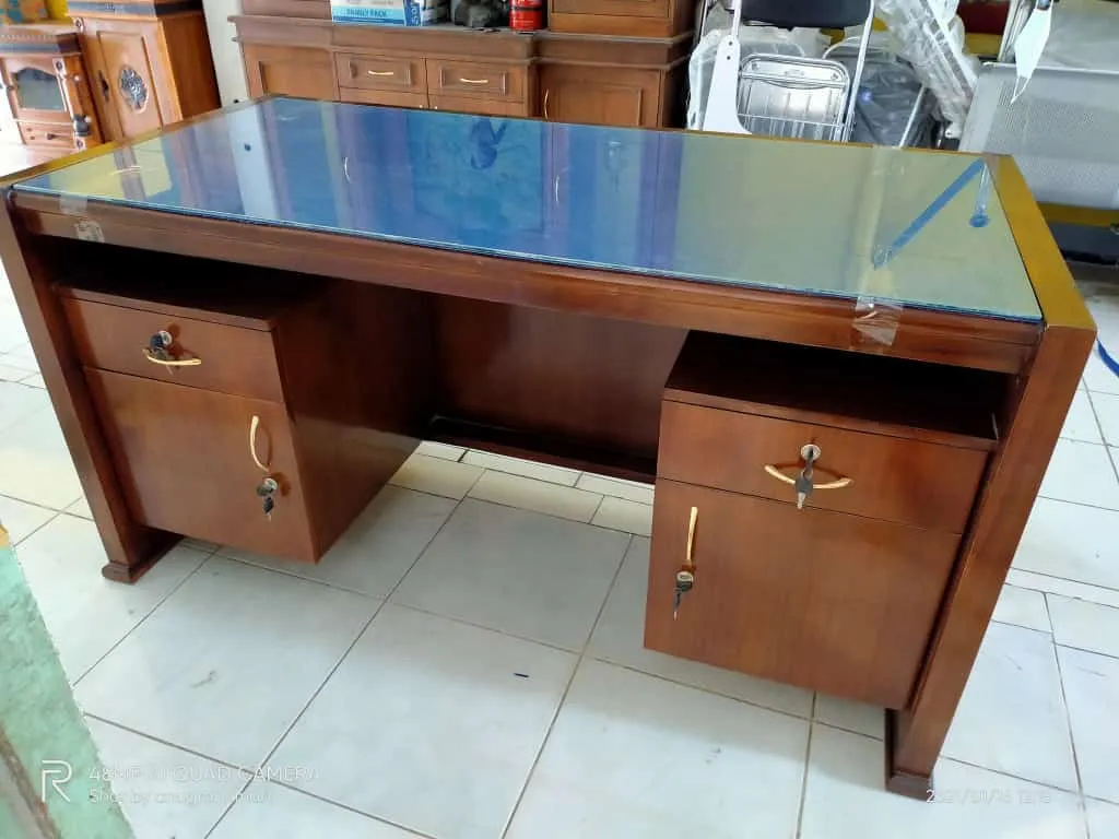 MEJA KERJA KAYU JATI 1 BIRO 140 | Meja Kerja | Siplah Masmedia